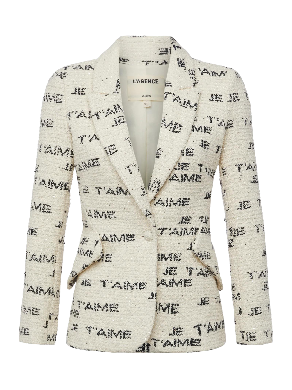 Ivory/Black Je T’aime Chamberlain Blazer – The RiverLane